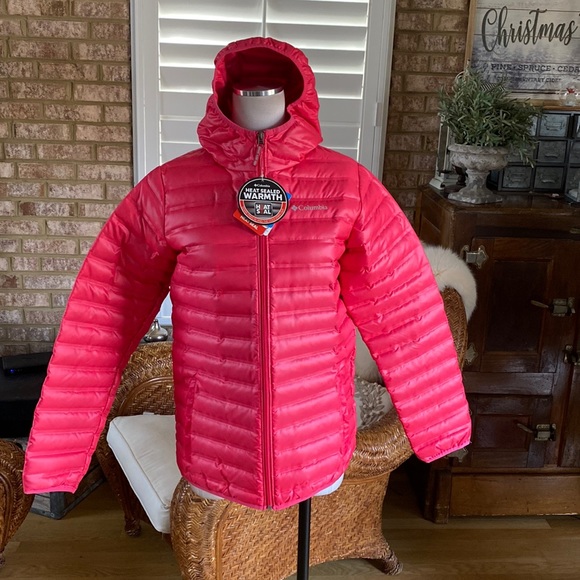 Columbia | Jackets & Coats | Columbia Lean Forward Pink Hooded Down ...